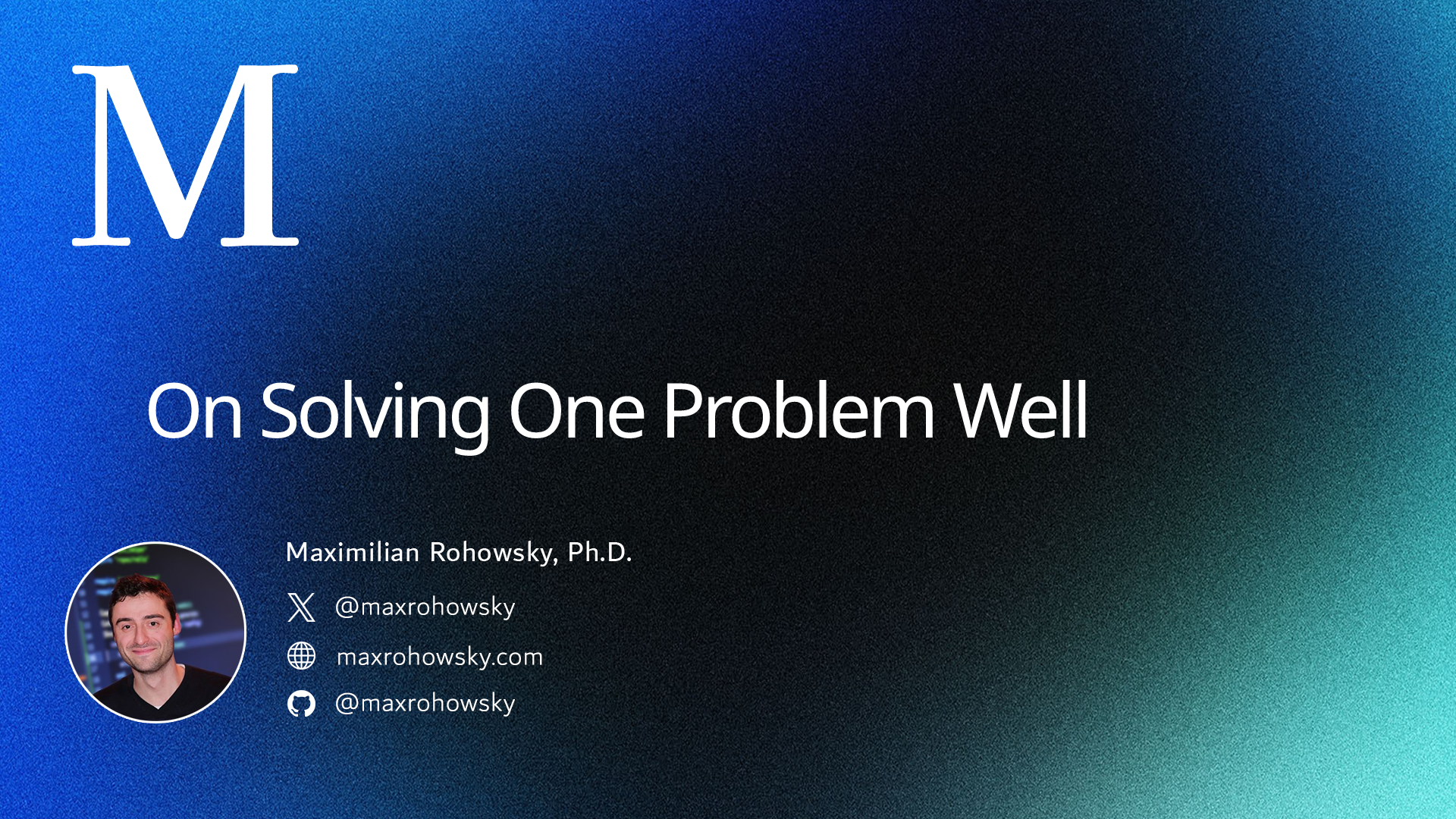 On Solving One Problem Well
